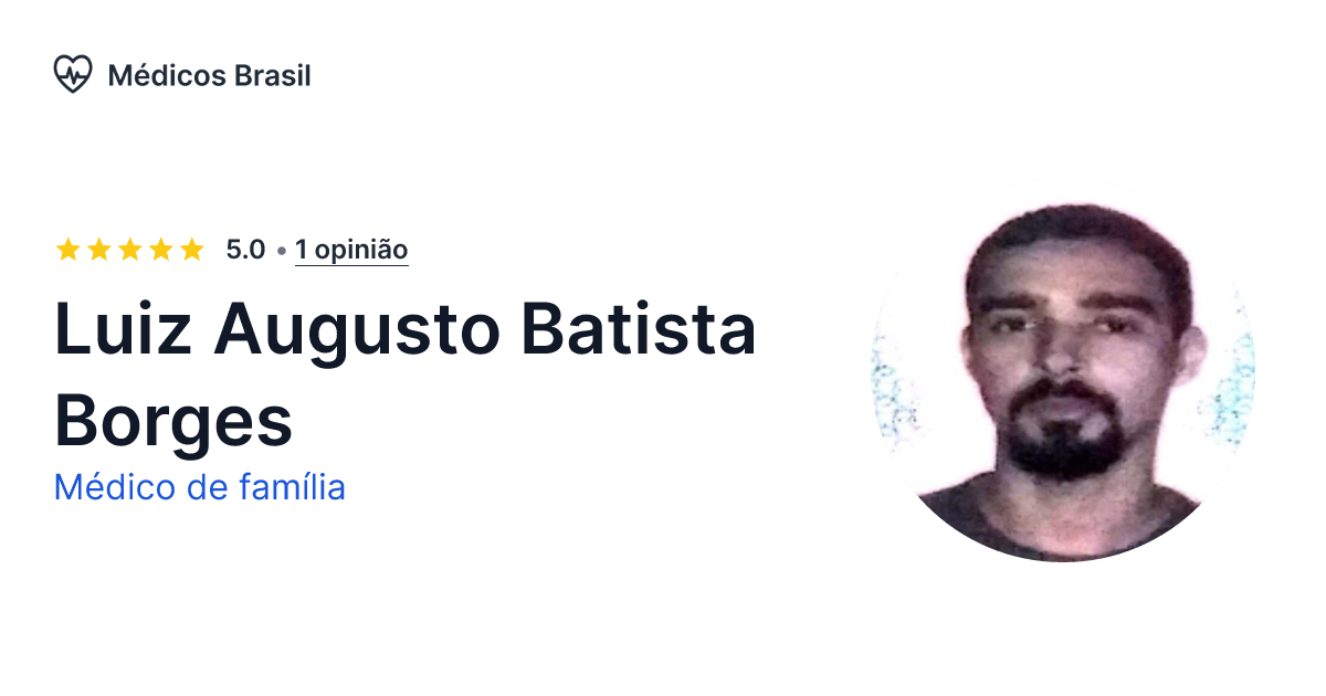 Luiz Augusto Batista Borges - Médico de família | Médicos Brasil