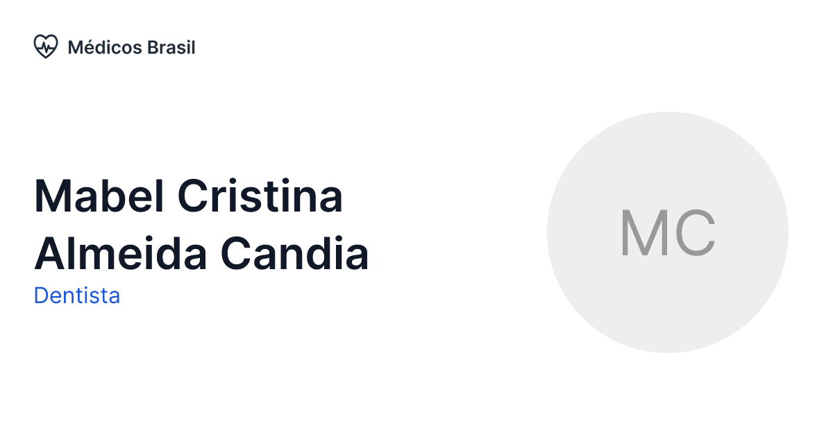 Mabel Cristina Almeida Candia - Dentista | Médicos Brasil