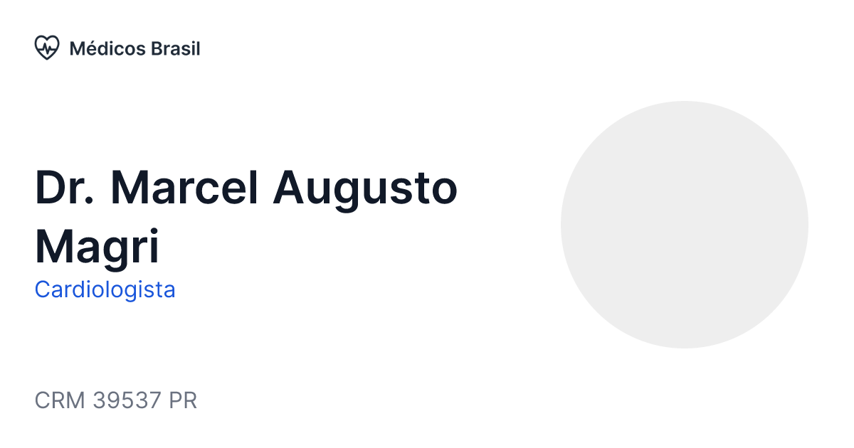 Dr. Marcel Augusto Magri - Cardiologista | Médicos Brasil