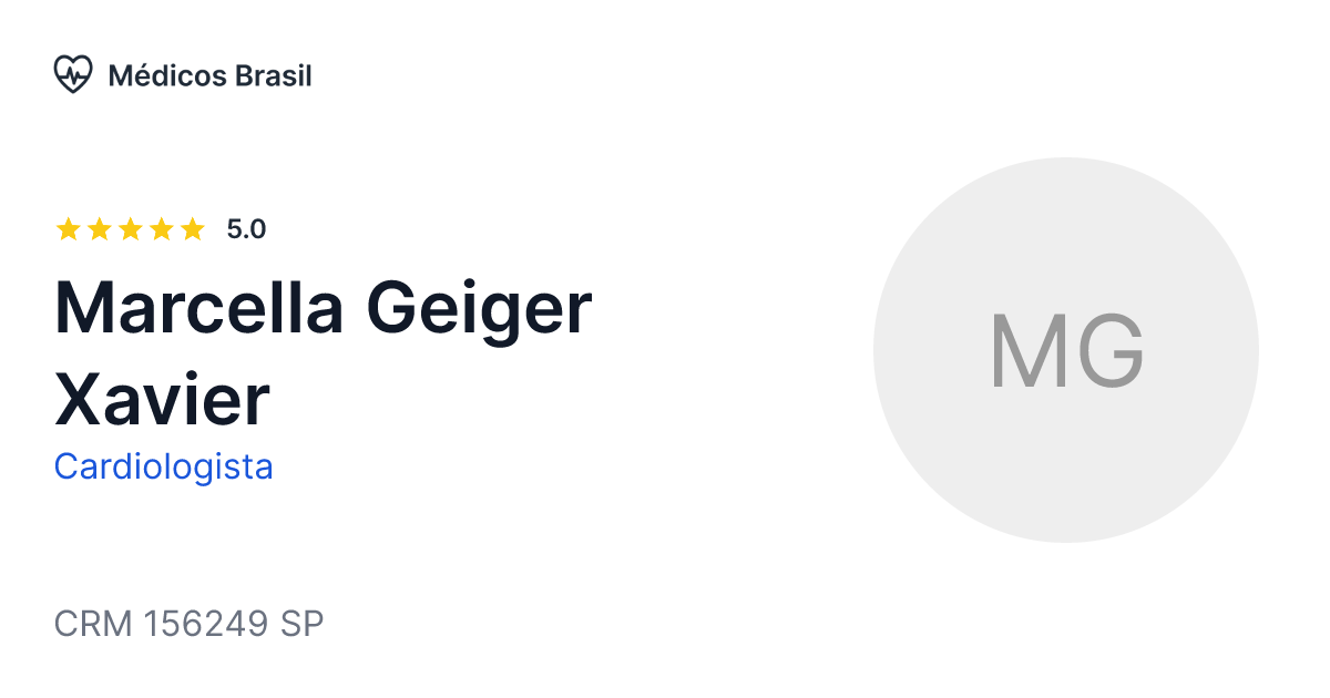Marcella Geiger Xavier - Cardiologista | Médicos Brasil