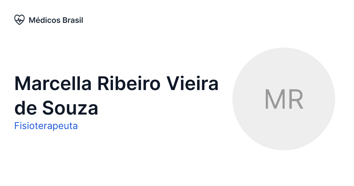 Marcella Ribeiro Vieira de Souza - Fisioterapeuta | Médicos Brasil