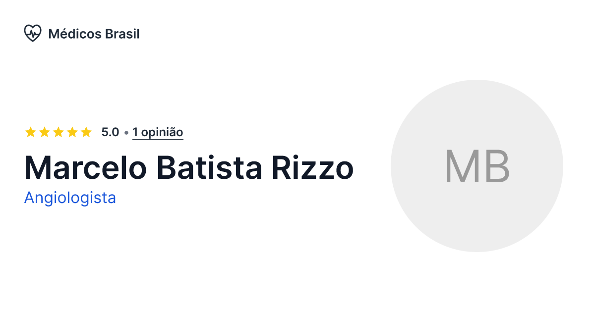 Marcelo Batista Rizzo - Angiologista | Médicos Brasil