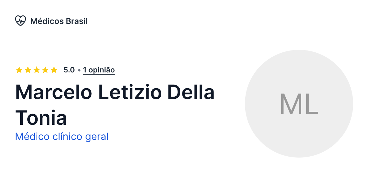 Marcelo Letizio Della Tonia - Médico clínico geral | Médicos Brasil
