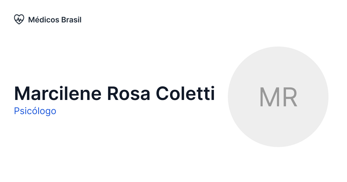 Marcilene Rosa Coletti - Psicólogo | Médicos Brasil