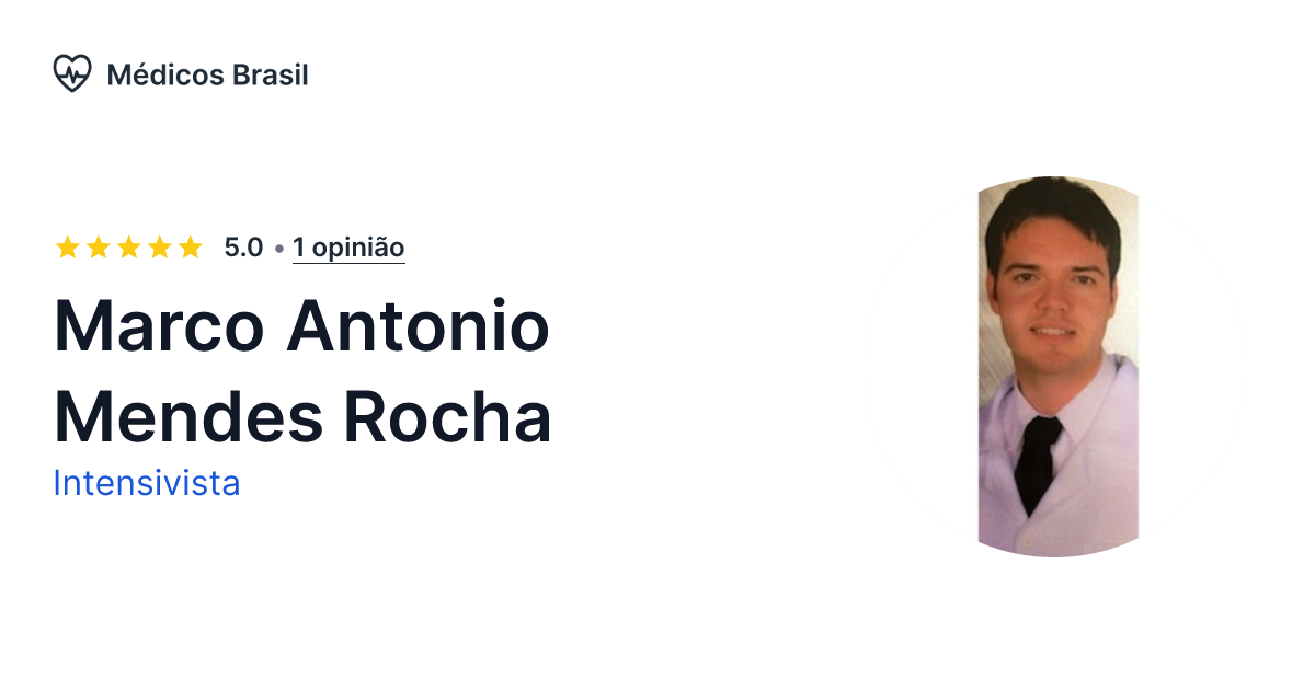 Marco Antonio Mendes Rocha - Intensivista | Médicos Brasil