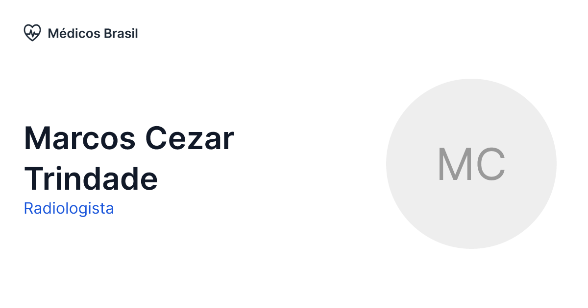 Marcos Cezar Trindade - Radiologista | Médicos Brasil