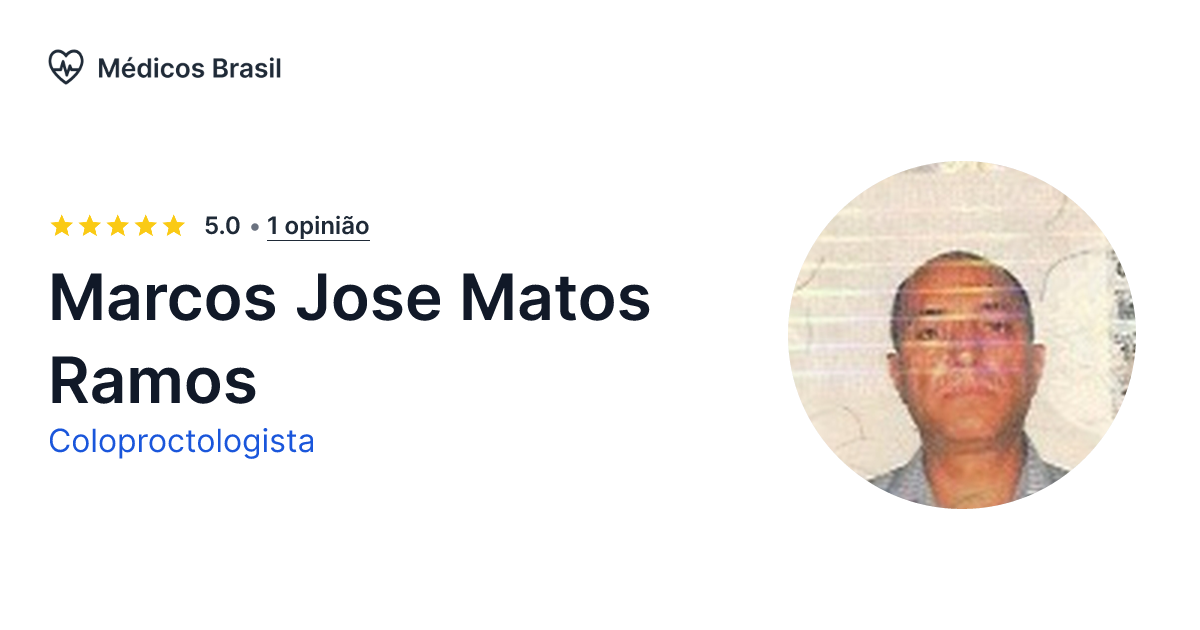 Marcos Jose Matos Ramos - Coloproctologista | Médicos Brasil