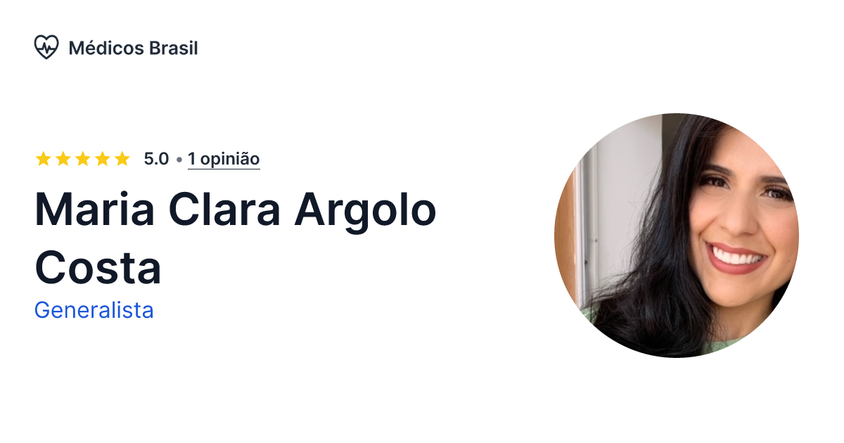 Maria Clara Argolo Costa - Generalista | Médicos Brasil