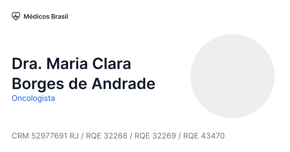 Dra. Maria Clara Borges de Andrade - Oncologista | Médicos Brasil