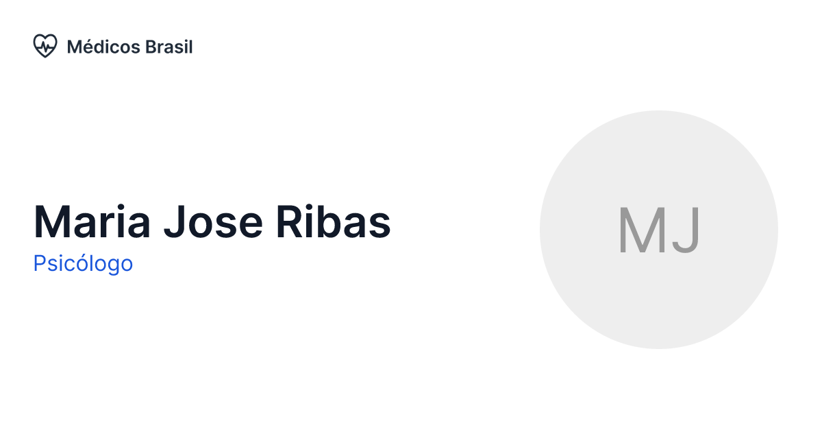 Maria Jose Ribas - Psicólogo | Médicos Brasil