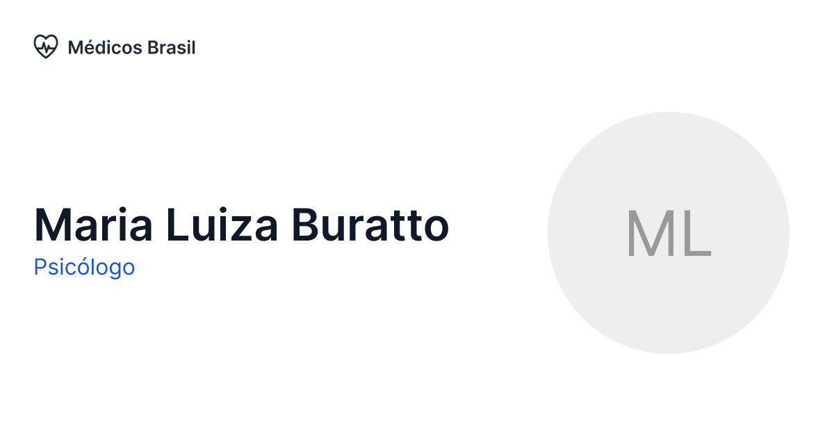 Maria Luiza Buratto - Psicólogo | Médicos Brasil