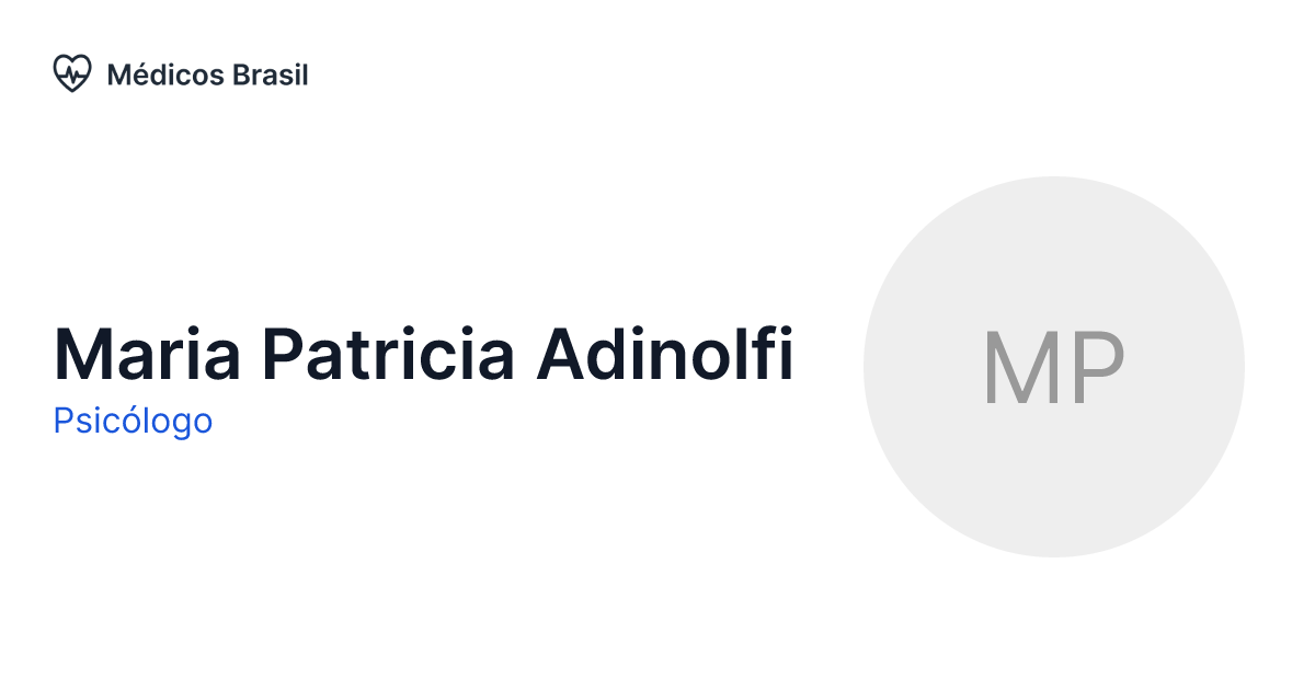 Maria Patricia Adinolfi - Psicólogo | Médicos Brasil