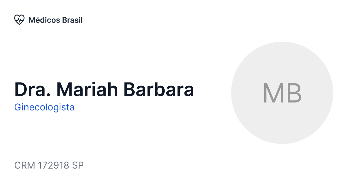 Dra. Mariah Barbara - Ginecologista | Médicos Brasil