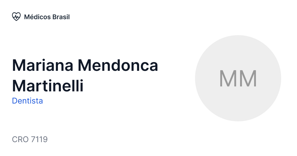 Mariana Mendonca Martinelli - Dentista | Médicos Brasil