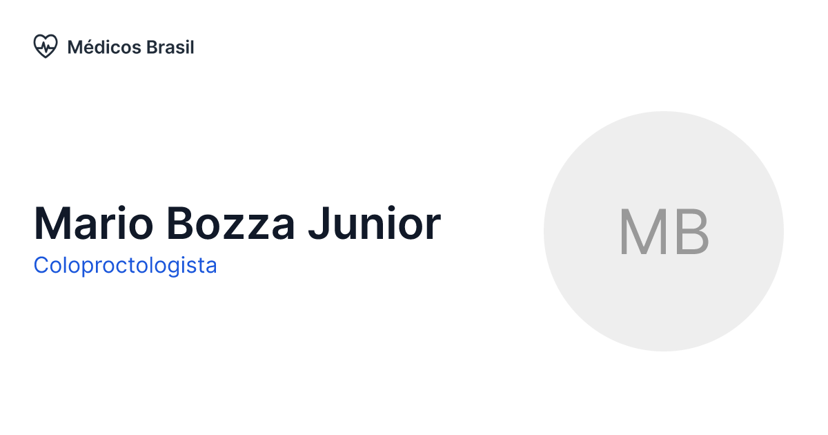 Mario Bozza Junior - Coloproctologista | Médicos Brasil