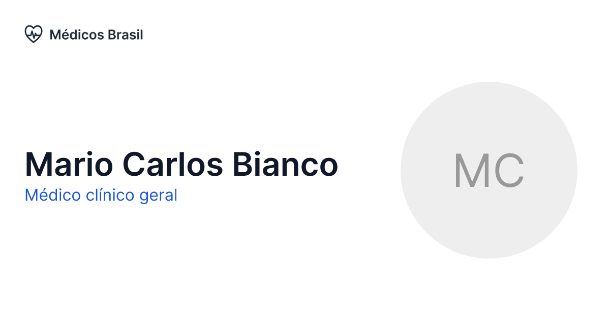 Mario Carlos Bianco - Médico clínico geral | Médicos Brasil