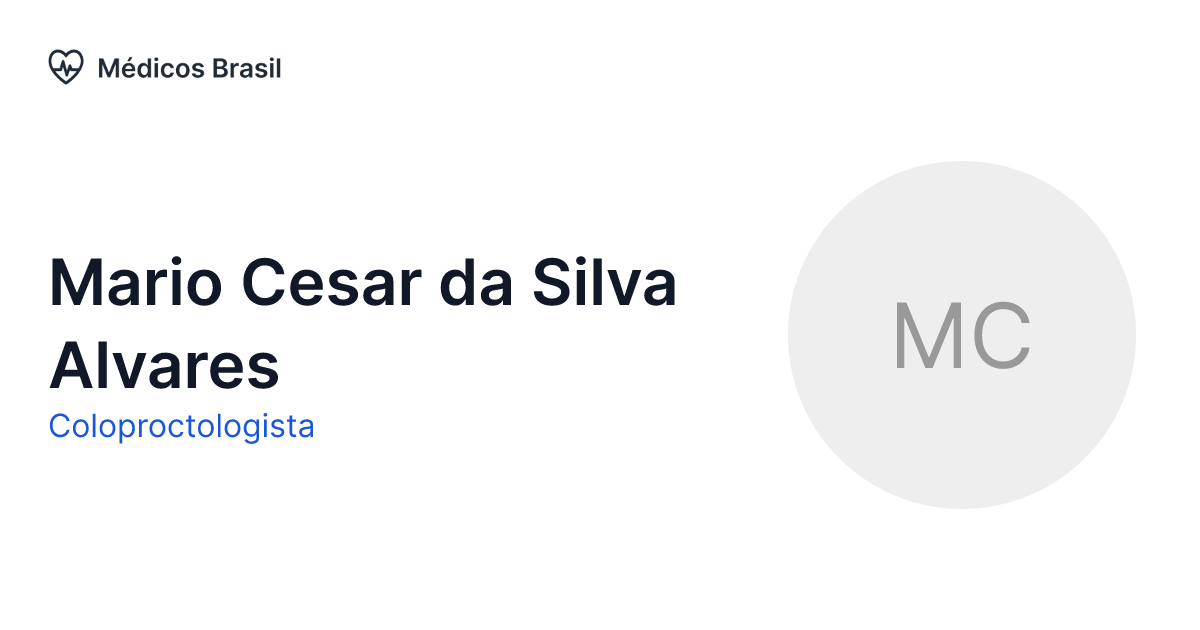 Mario Cesar da Silva Alvares - Coloproctologista | Médicos Brasil