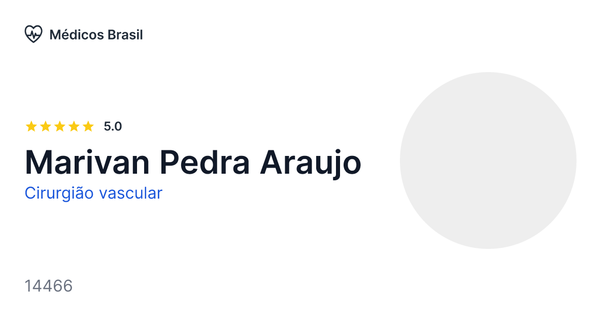 Marivan Pedra Araujo - Cirurgião vascular | Médicos Brasil