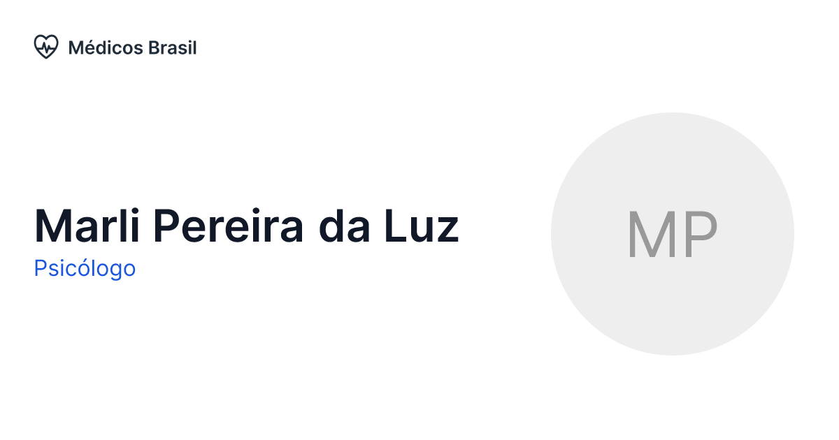 Marli Pereira da Luz - Psicólogo | Médicos Brasil