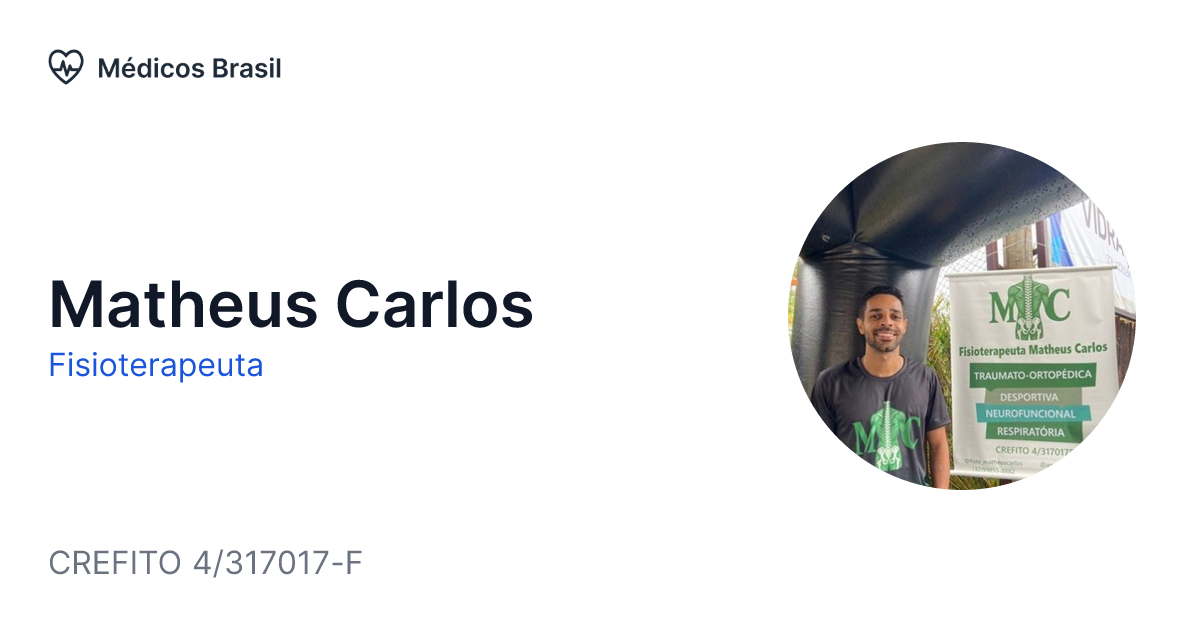 Matheus Carlos - Fisioterapeuta | Médicos Brasil