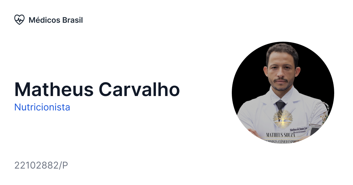 Matheus Carvalho - Nutricionista | Médicos Brasil