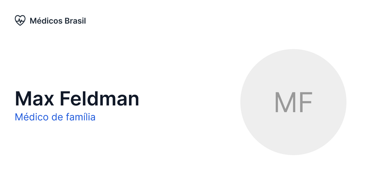 Max Feldman - Médico de família | Médicos Brasil