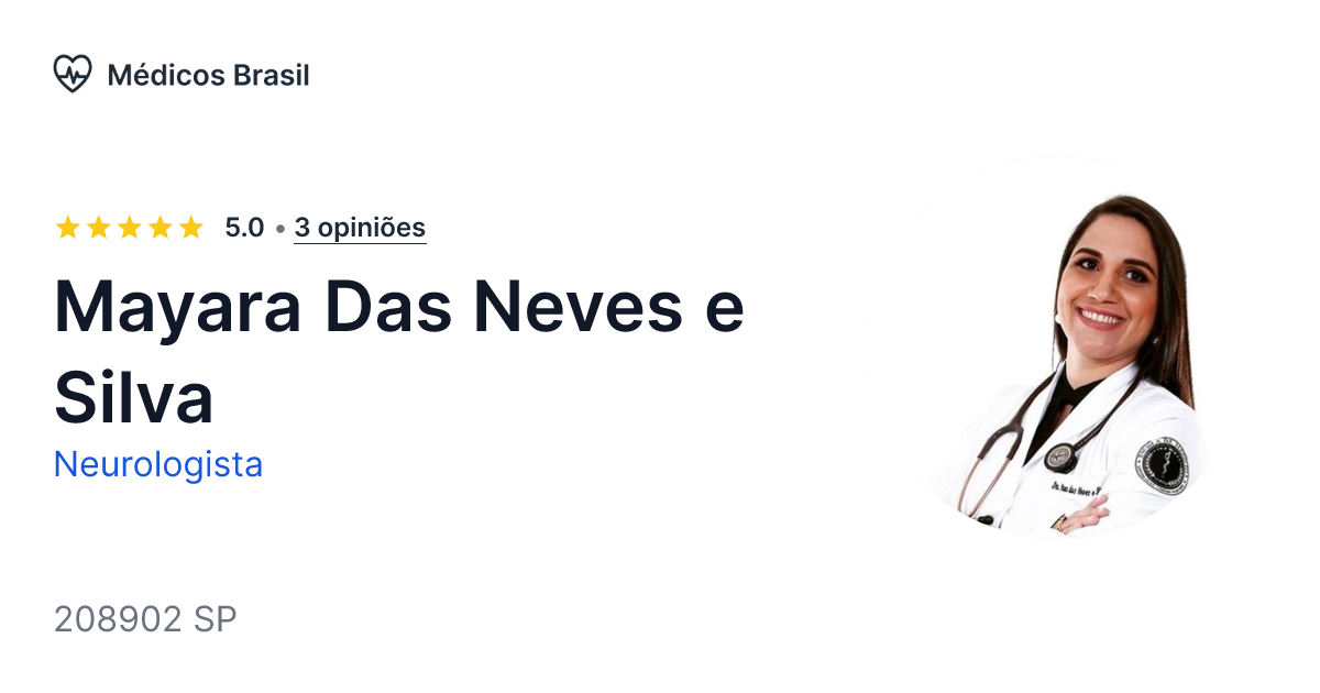 Mayara Das Neves e Silva - Neurologista | Médicos Brasil