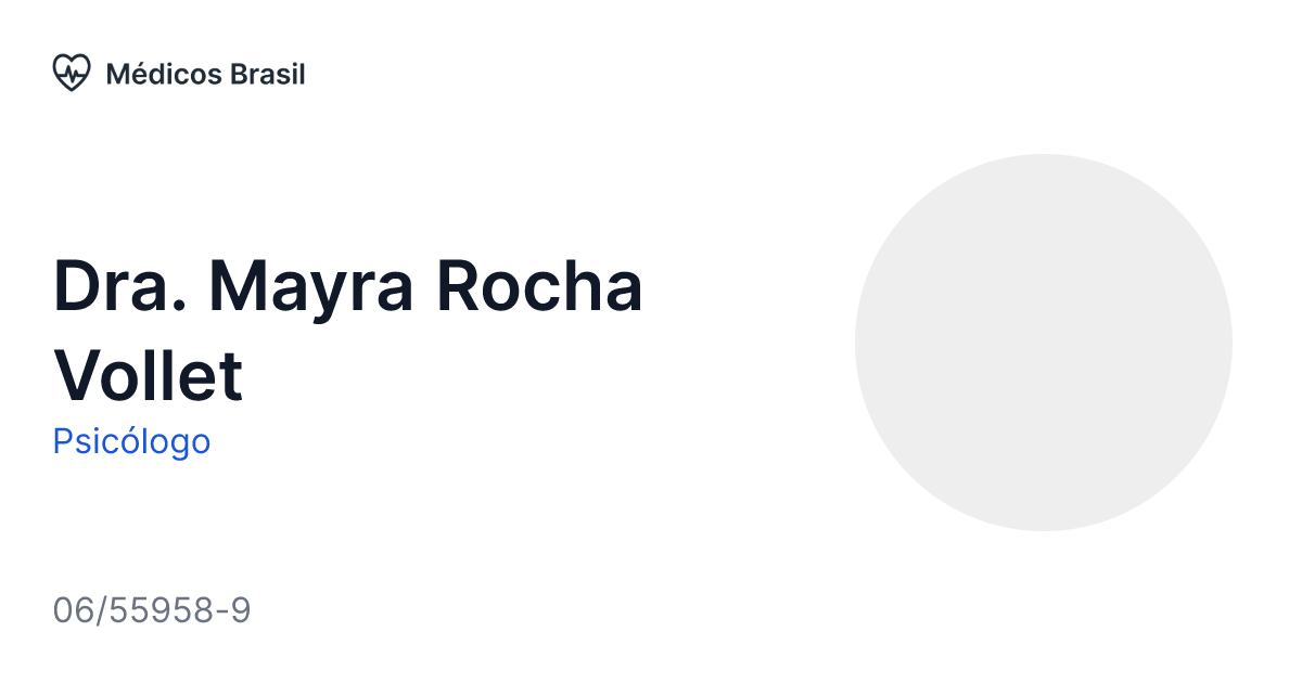 Dra. Mayra Rocha Vollet - Psicólogo | Médicos Brasil