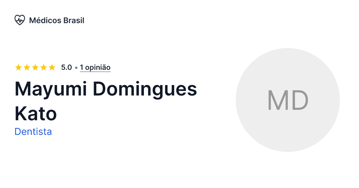 Mayumi Domingues Kato - Dentista | Médicos Brasil