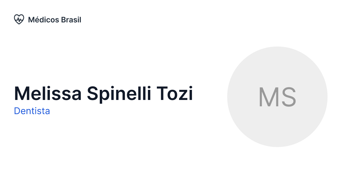 Melissa Spinelli Tozi - Dentista | Médicos Brasil