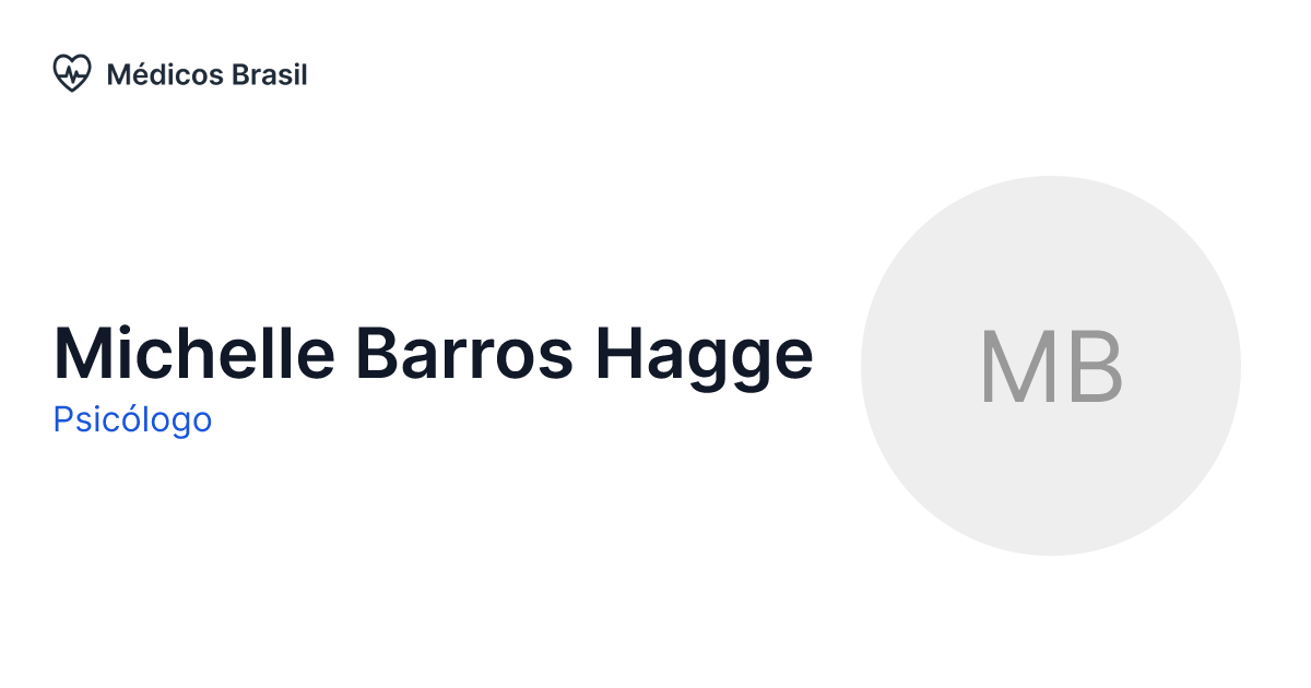 Michelle Barros Hagge - Psicólogo | Médicos Brasil