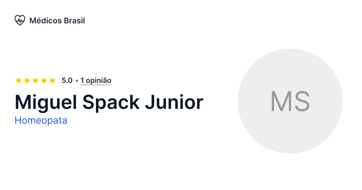 Miguel Spack Junior - Homeopata | Médicos Brasil