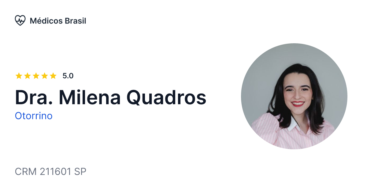 Dra. Milena Quadros - Otorrino | Médicos Brasil