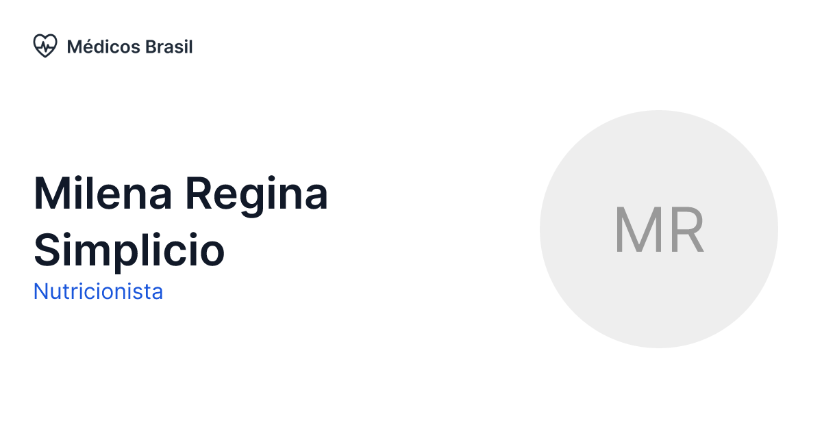 Milena Regina Simplicio - Nutricionista | Médicos Brasil