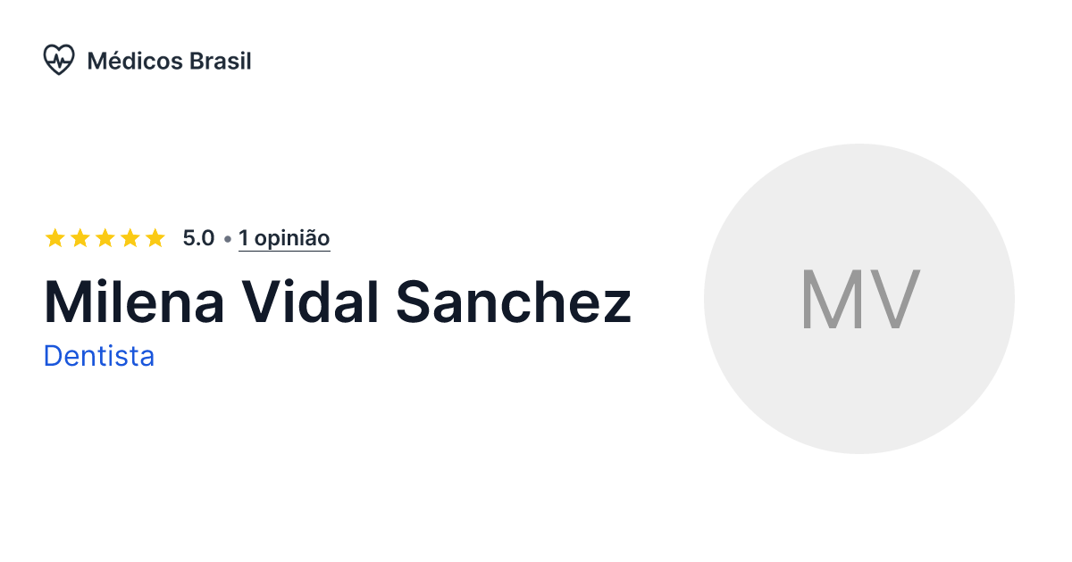 Milena Vidal Sanchez - Dentista | Médicos Brasil