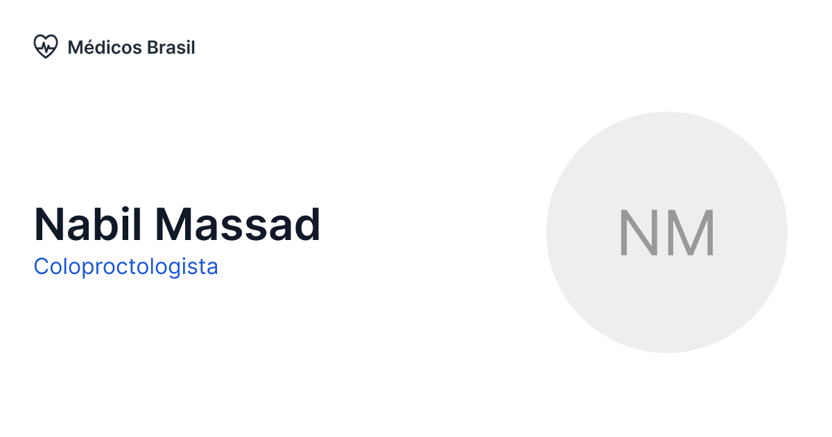 Nabil Massad - Coloproctologista | Médicos Brasil