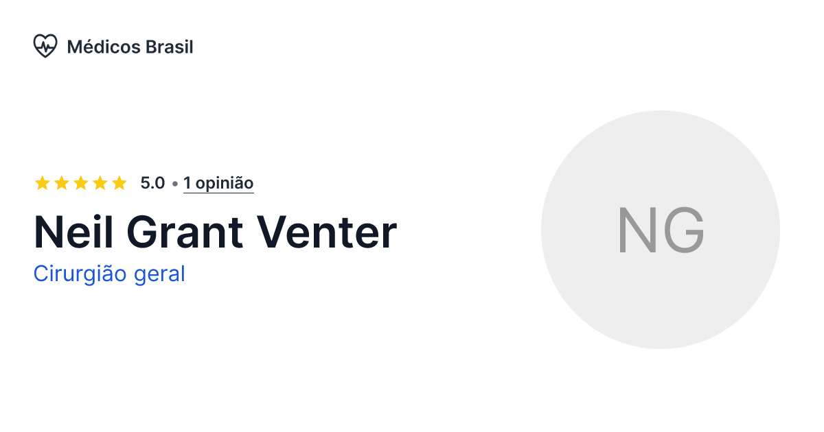 Neil Grant Venter - Cirurgião geral | Médicos Brasil