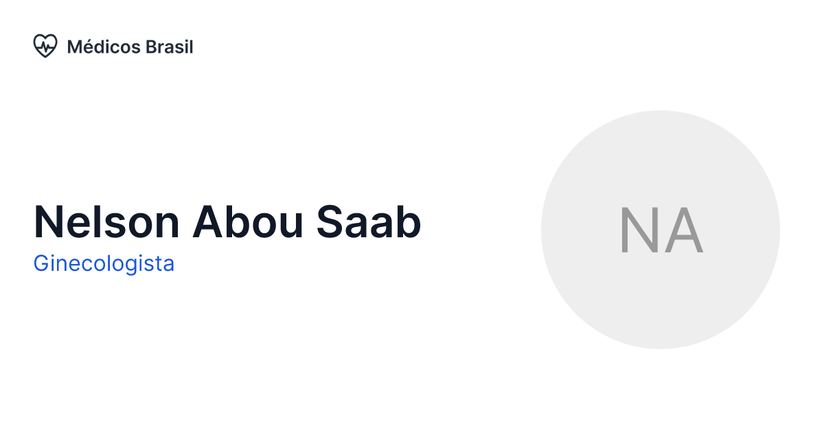Nelson Abou Saab - Ginecologista | Médicos Brasil