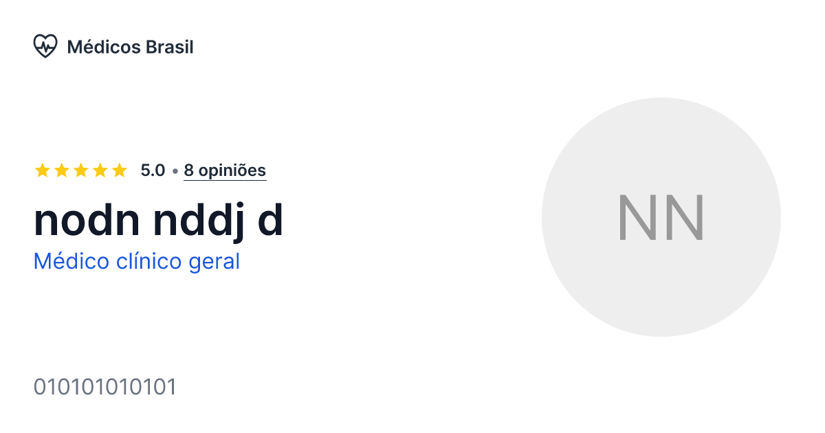 nodn nddj d - Médico clínico geral | Médicos Brasil