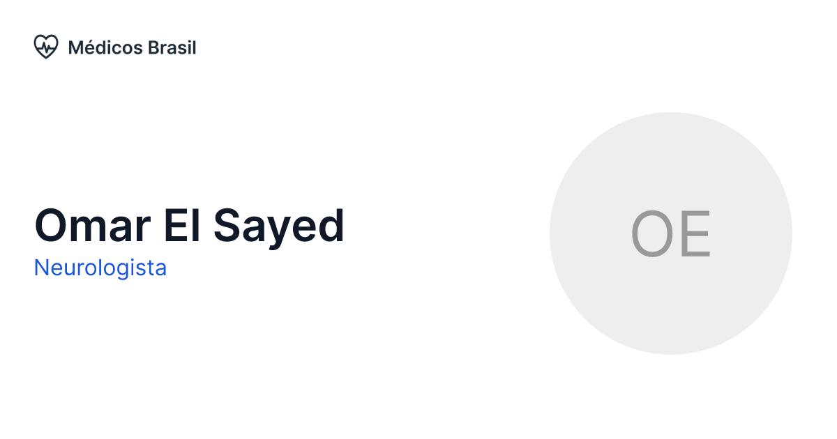 Omar El Sayed - Neurologista | Médicos Brasil