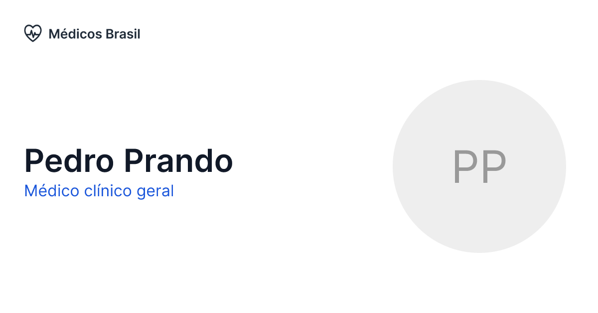 Pedro Prando - Médico clínico geral | Médicos Brasil