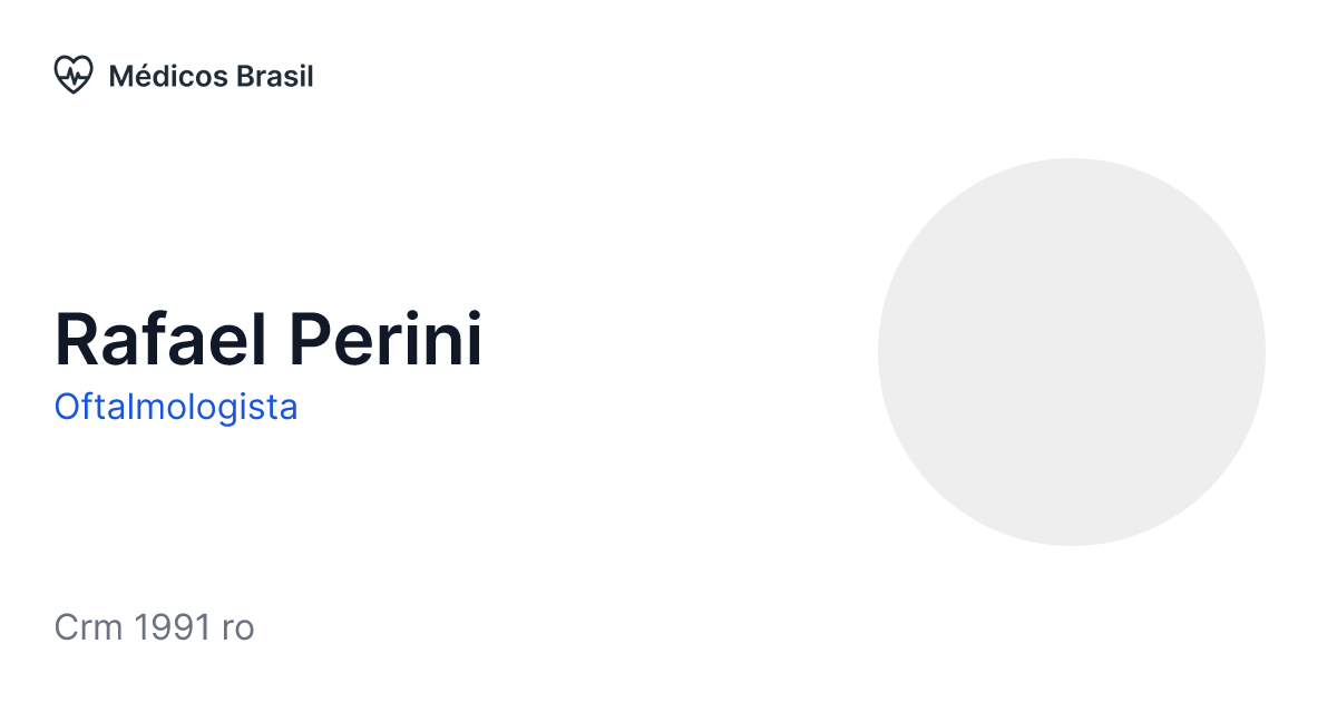 Rafael Perini - Oftalmologista | Médicos Brasil