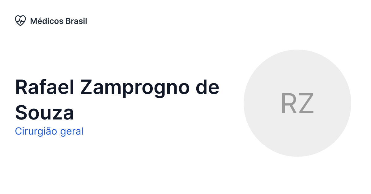Rafael Zamprogno de Souza - Cirurgião geral | Médicos Brasil