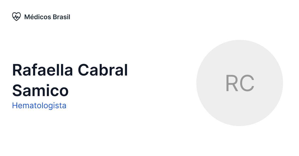 Rafaella Cabral Samico - Hematologista | Médicos Brasil