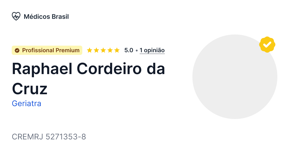 Raphael Cordeiro da Cruz - Geriatra | Médicos Brasil