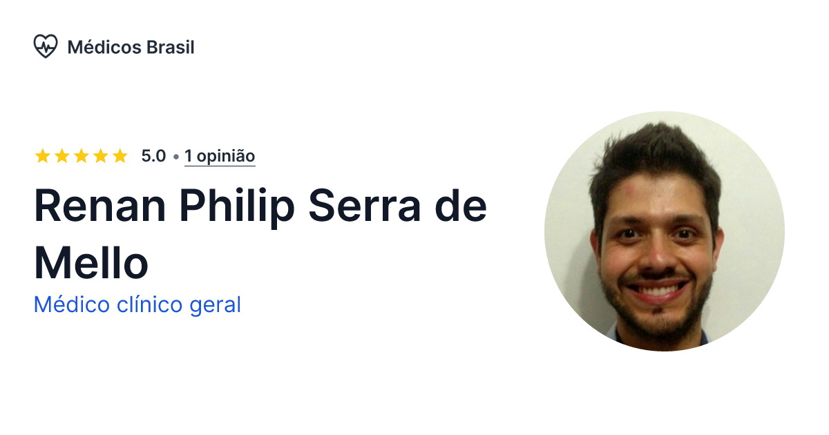 Renan Philip Serra de Mello - Médico clínico geral | Médicos Brasil