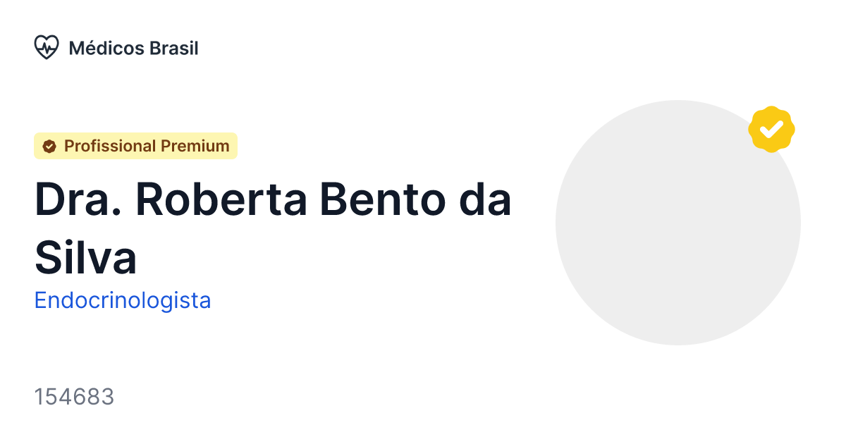 Dra. Roberta Bento da Silva - Endocrinologista | Médicos Brasil