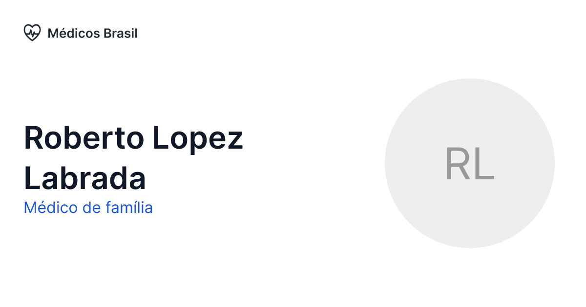 Roberto Lopez Labrada - Médico de família | Médicos Brasil