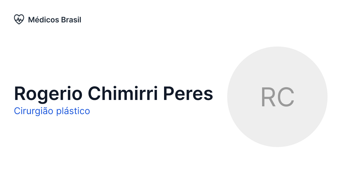 Rogerio Chimirri Peres - Cirurgião plástico | Médicos Brasil