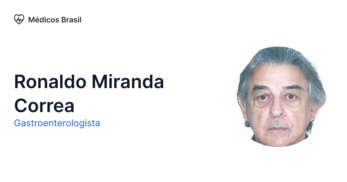 Ronaldo Miranda Correa - Gastroenterologista | Médicos Brasil